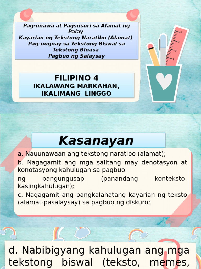 Filipino q2w5 PPT G-4 | PDF