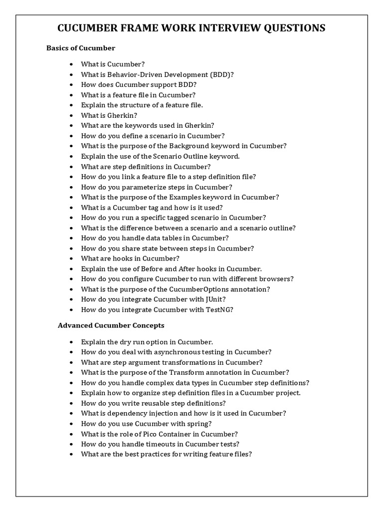 Cucumbers Notes | PDF | Software Engineering | Computer Programming