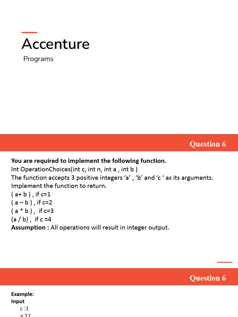 Accenture Coding (6-10) | PDF | Technology & Engineering