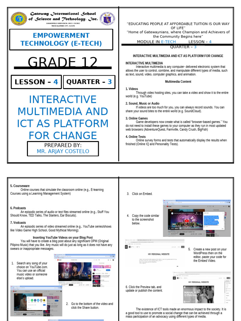 E-Tech-Lesson-4-Q.-3 | PDF | Educational Technology | Multimedia