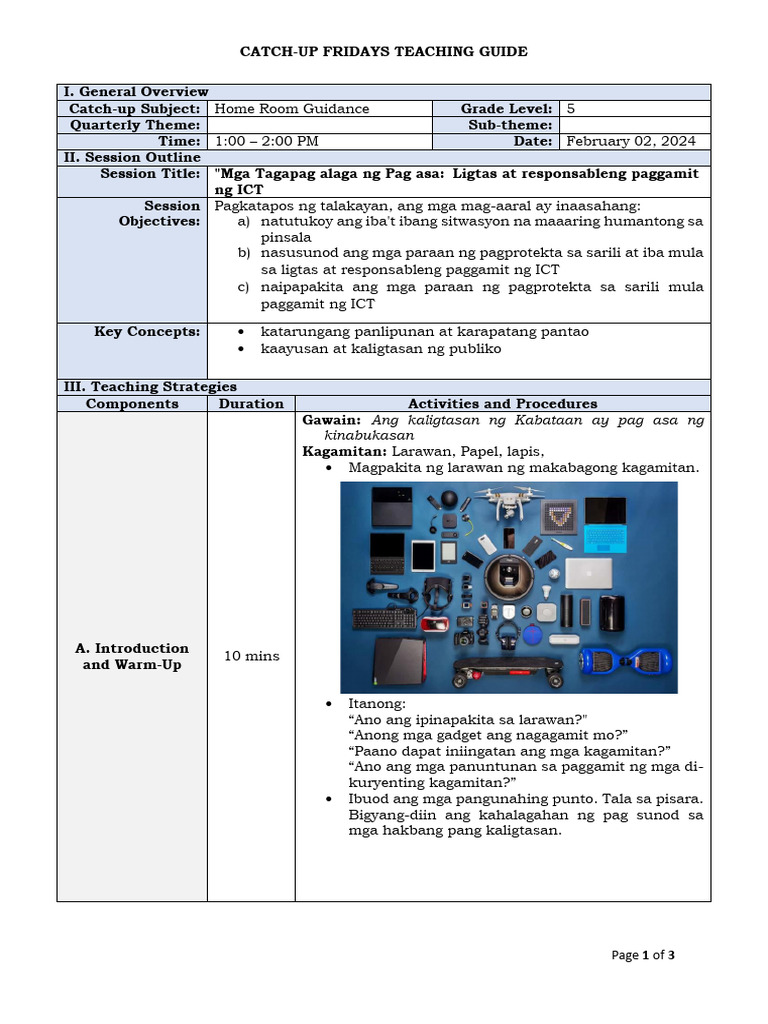 HGP Q3 W1 Grade 5 | PDF