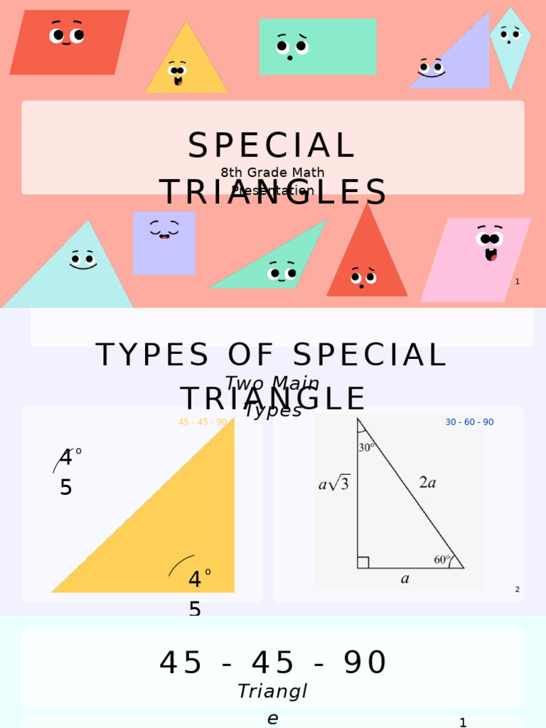 Presentation Special Triangles | PDF | Triangle | Euclid