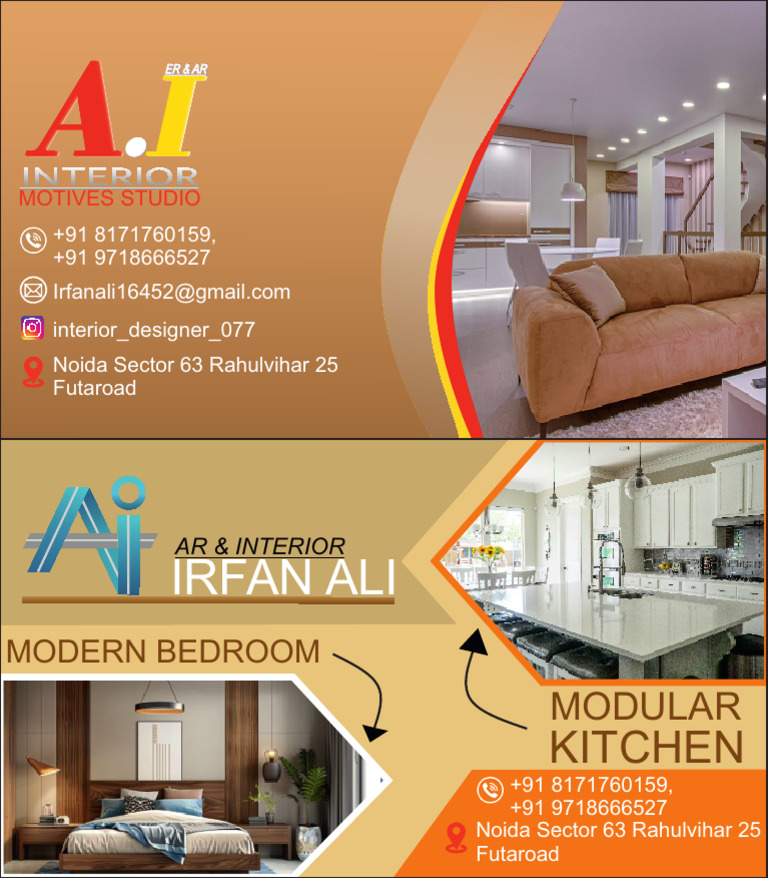 VISITING CARD IRFAN INTERIOR DESIGNER 4 (Copy) | PDF | Business | Home ...