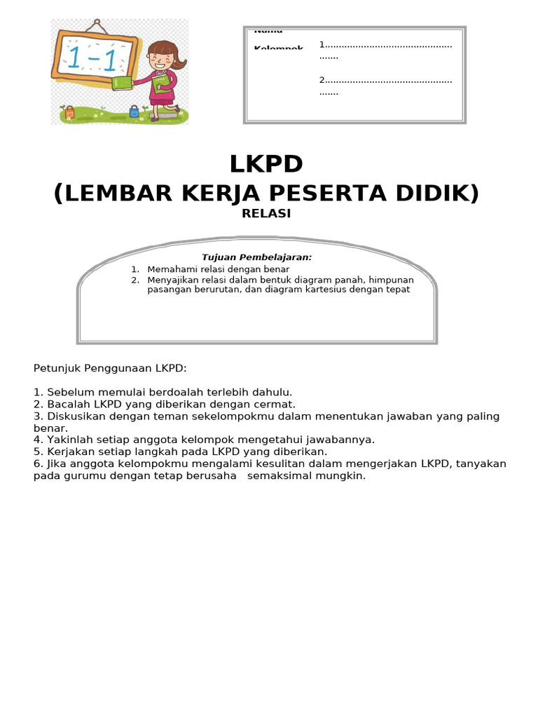 LKPD Relasi Dan Fungsi Untuk Observasi | PDF | Karier & Perkembangan ...