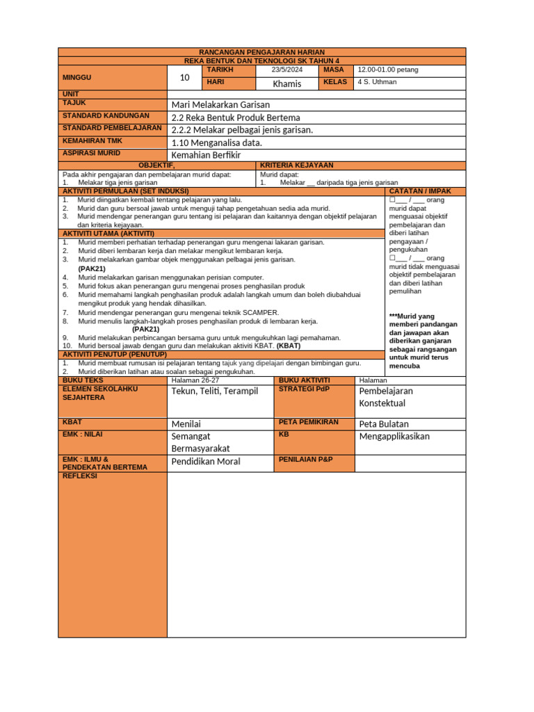 M10 RPH RBT THN 4 2024-2025 | PDF | Seni