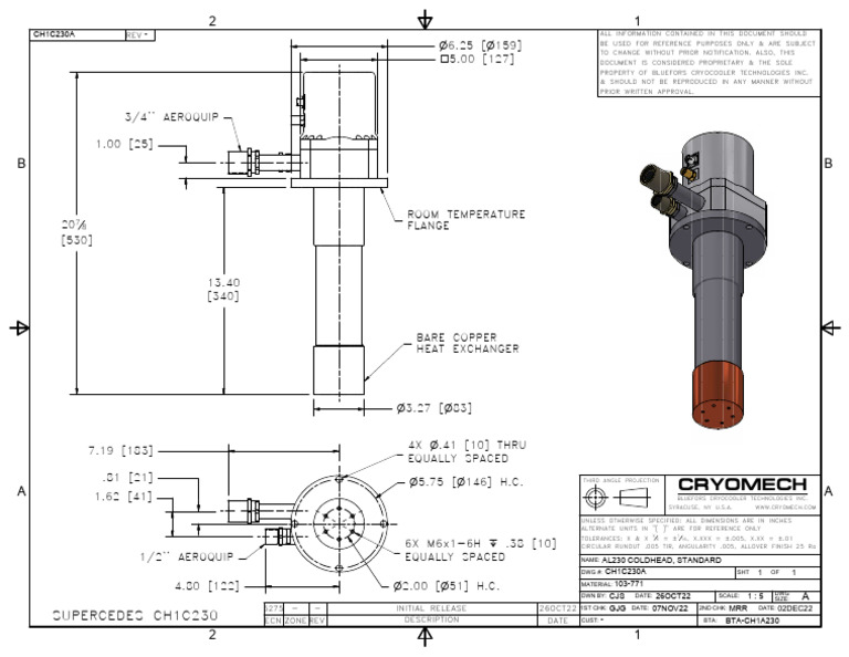 AL230 Cold Head Drawing | PDF