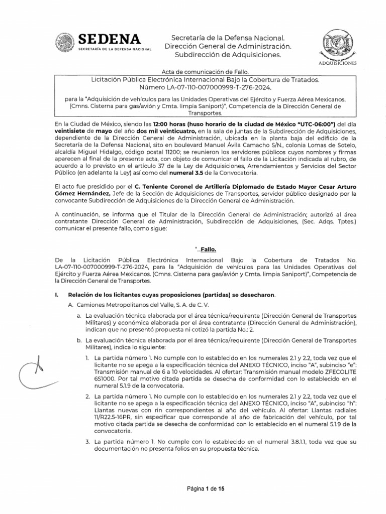 Acta de Fallo T-276-2024 | PDF
