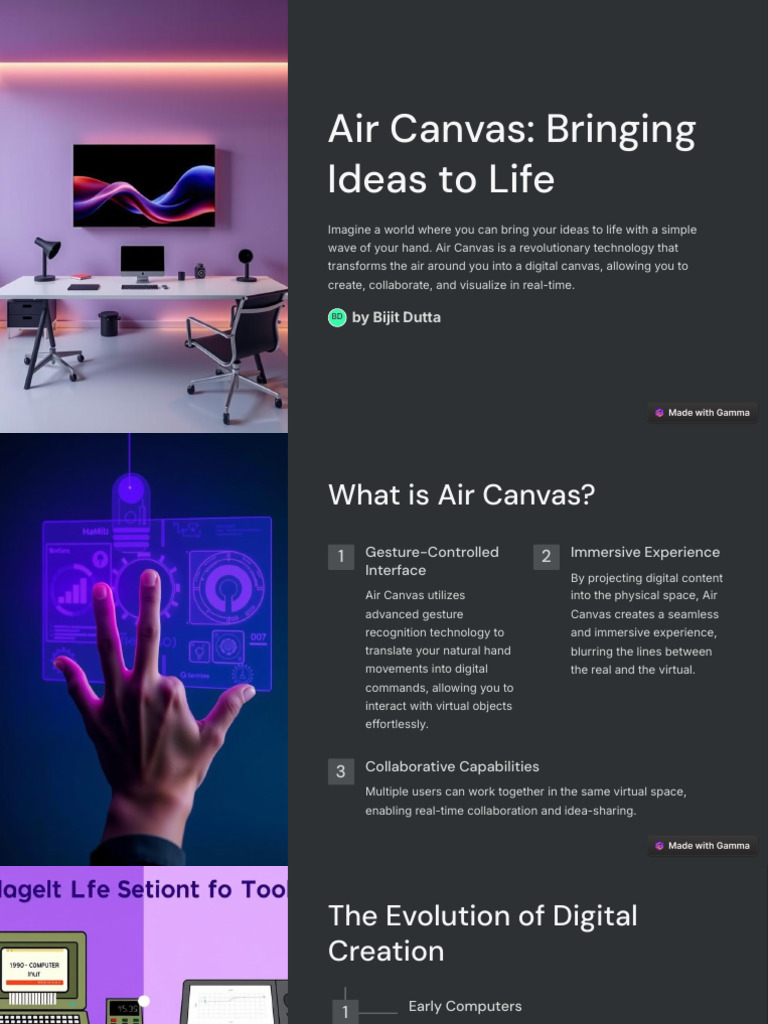 Air Canvas: Transform Ideas with Gestures | PDF | Design | Computing