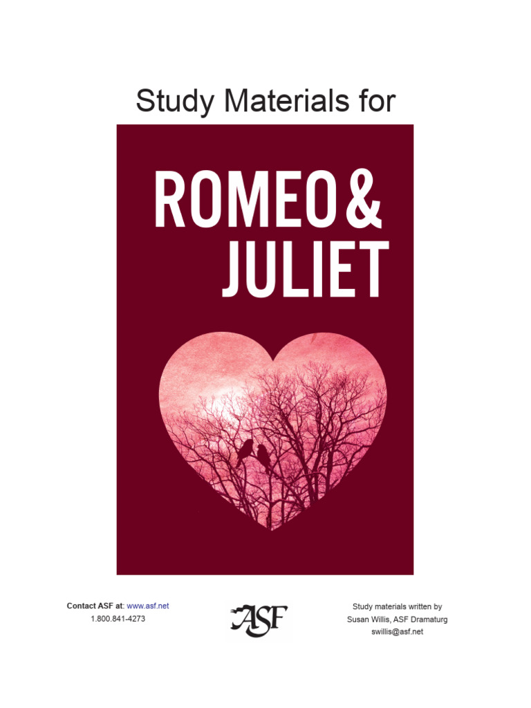 Romeo Juliet Study Guide | PDF | Characters In Romeo And Juliet | Romeo ...