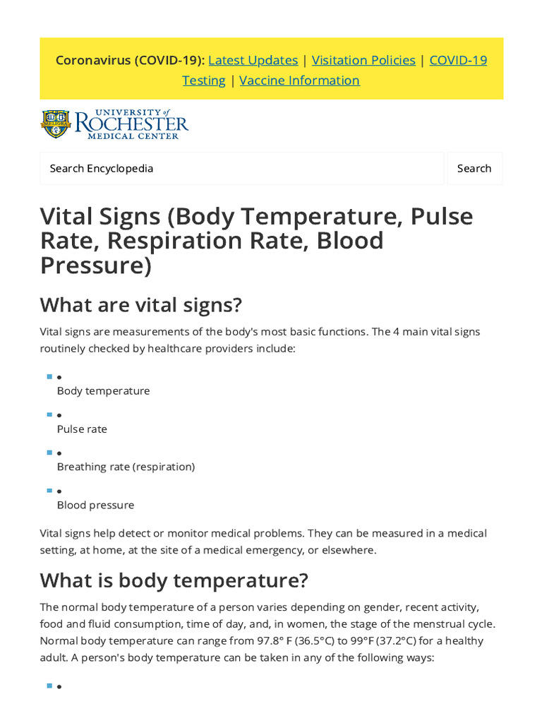 VitalSigns (BodyTemperature, PulseRate, RespirationRate, BloodPressure ...