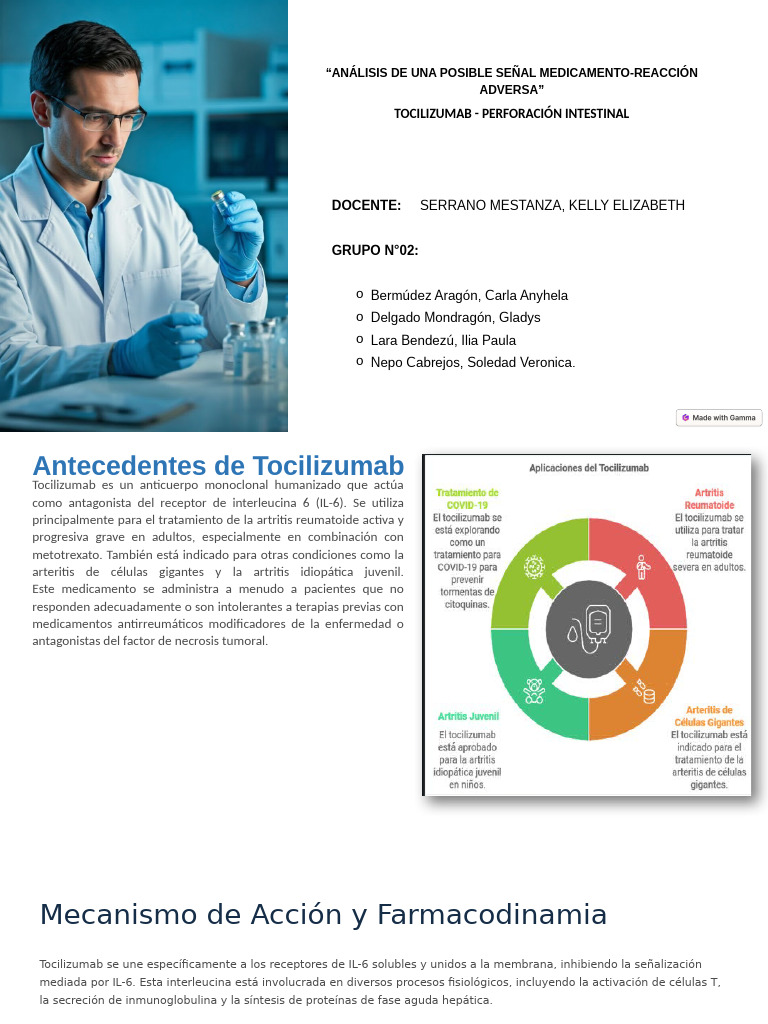 Tocilizumab y Riesgo de Perforación | PDF | Interleucina 6 | Inflamación