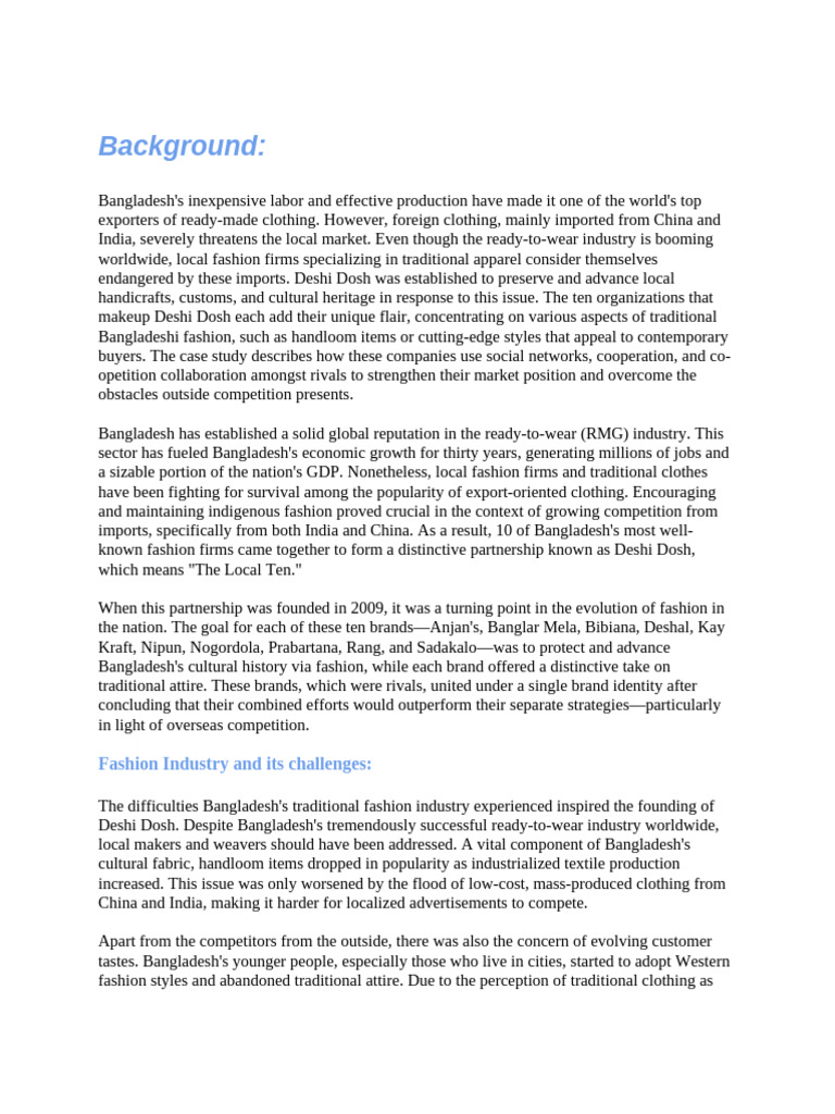 Case 1 write up! part -1 | PDF | Fashion | Brand