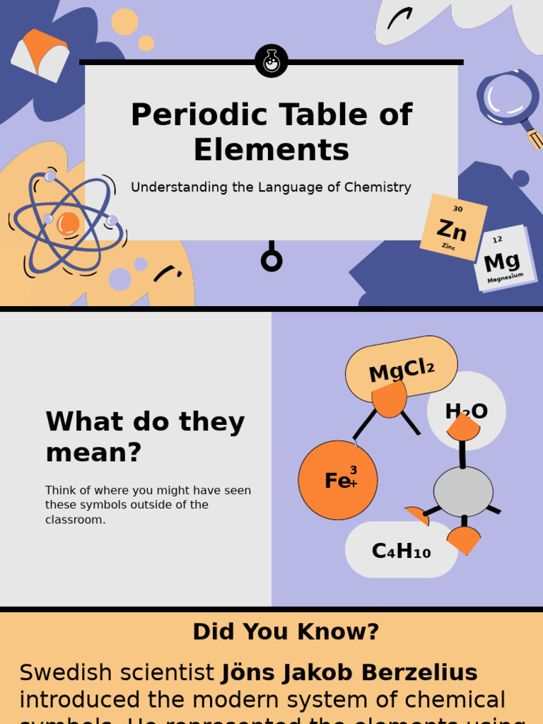 Chemical Symbols and Elements Guide | PDF | Chemical Elements | Sets Of ...