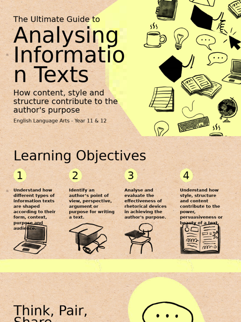 Analysing Information Texts in English Presentation Natural Fluro ...
