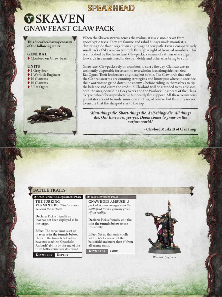 Eng Skaven Spearhead | PDF | Infantry | Military