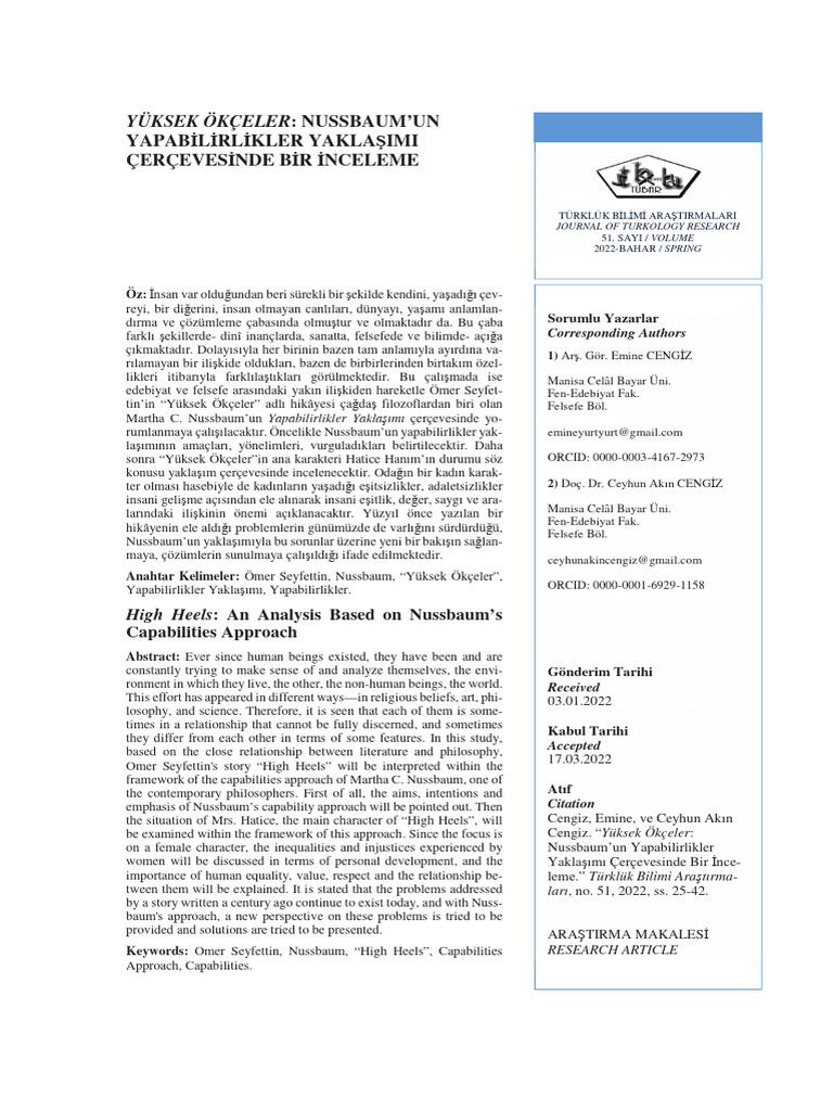 Yuksek Okceler NUSSBAUM and 039 UN Yapab | PDF
