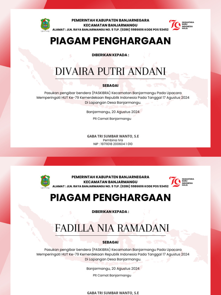 PIAGAM FIX Paskibra | PDF