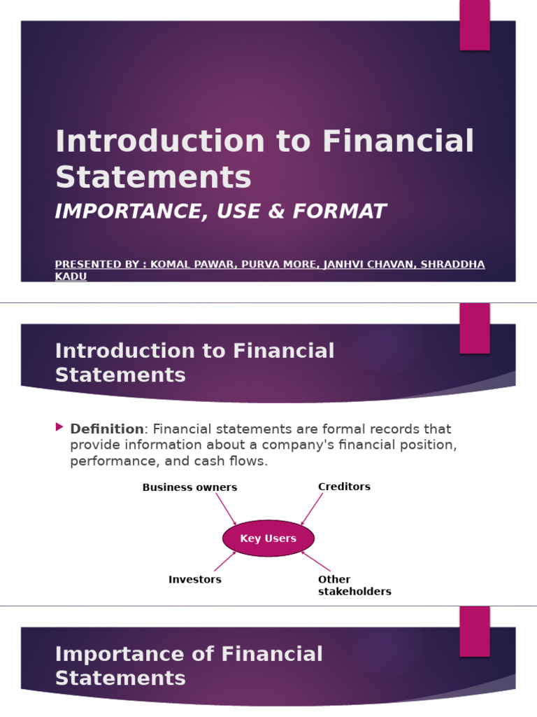 Introduction To Financial Statements | PDF