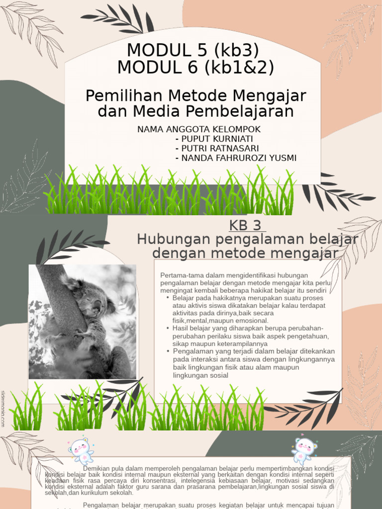 Materi Strategi Pembelajaran Modul 5 (3) Dan 6 (KB 1&2) .PPTX - 20241102 - 144348 - 0000 | PDF ...