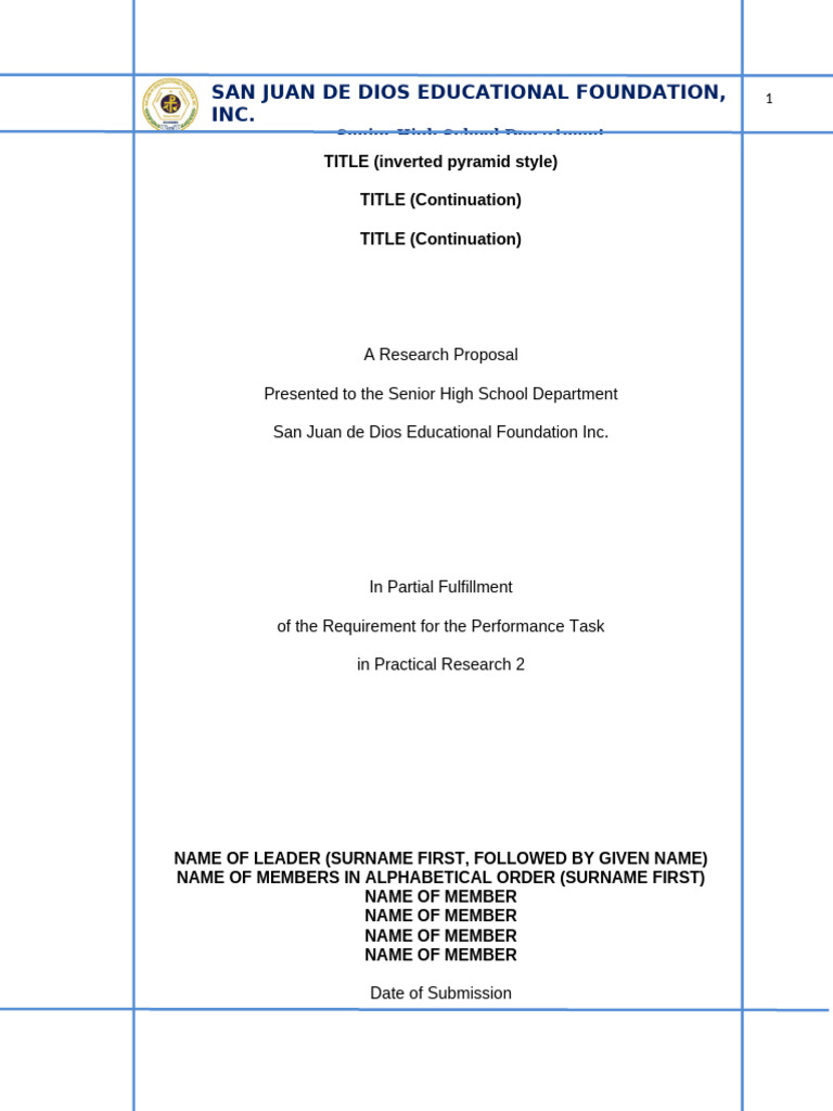 Complete Research Format Prepared by CAFReballos | PDF | Statistics ...