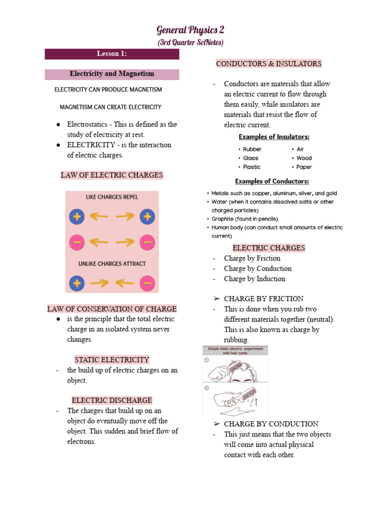 (SciNotes) General Physics 2 | PDF | Capacitor | Capacitance