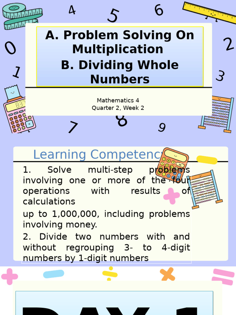 Math Q2W2 G-4 | PDF | Division (Mathematics) | Abstract Algebra