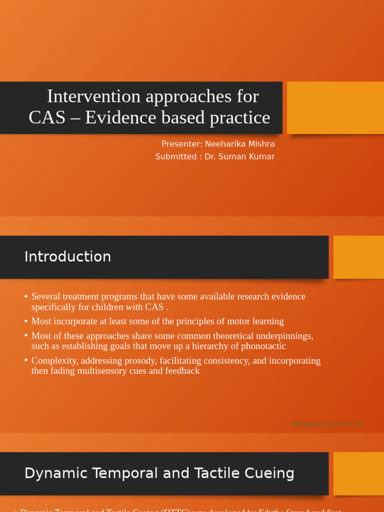 Intervention Approaches For CAS - Evidence Based | PDF | Syllable ...