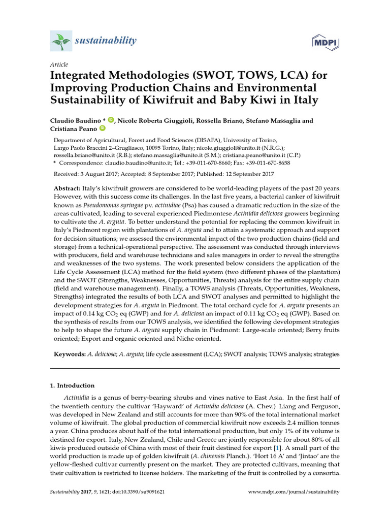 Sustainability 09 01621 v2 | PDF | Swot Analysis