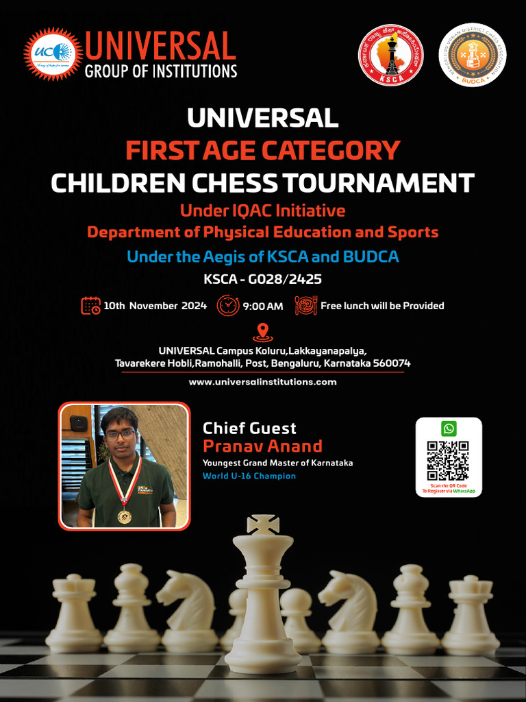 Chess Tournament Brochure PDF 2024 | PDF | Chess | Board Games