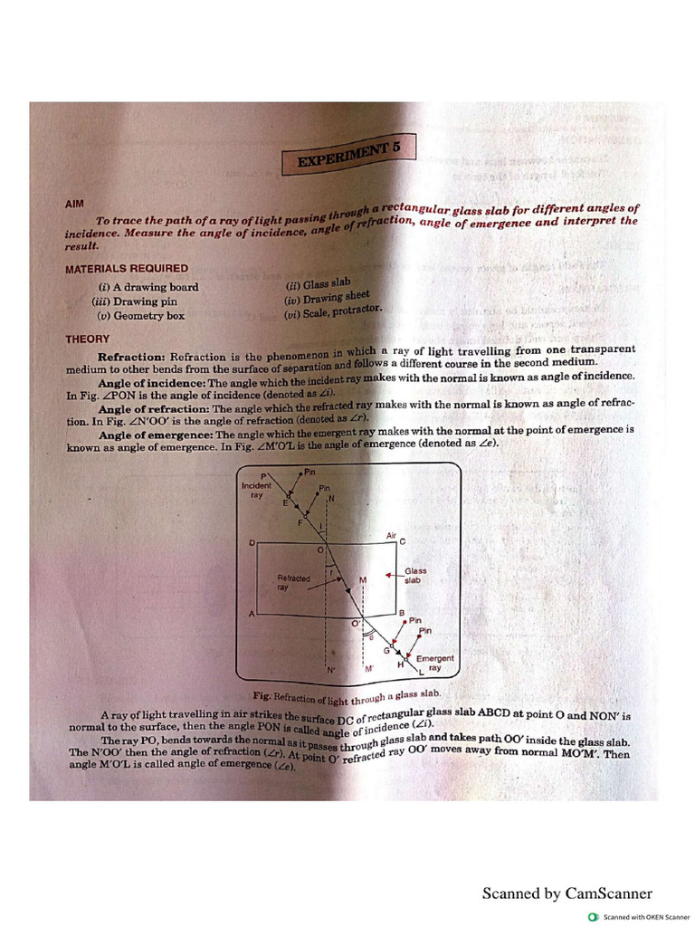 Class X - Physics, Experiment-4 | PDF