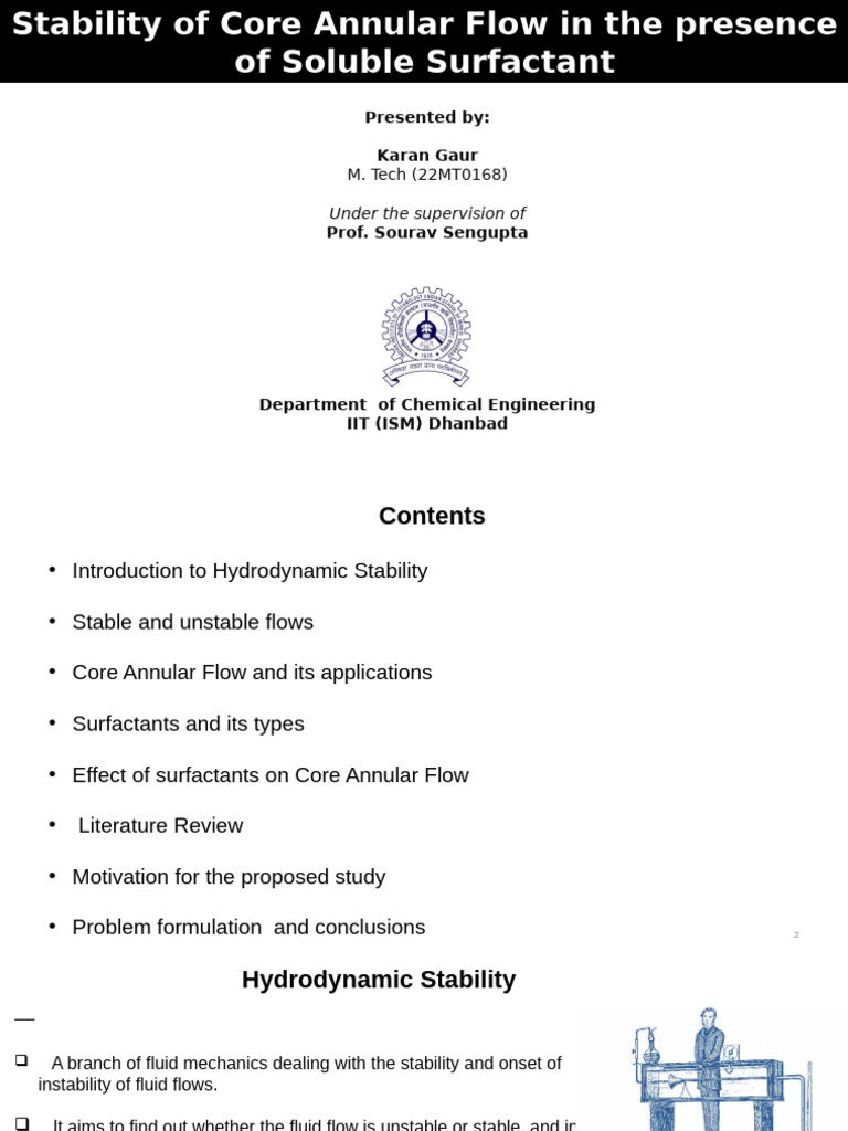 Core Annular Flow Stability with Surfactants | PDF | Emulsion | Fluid ...