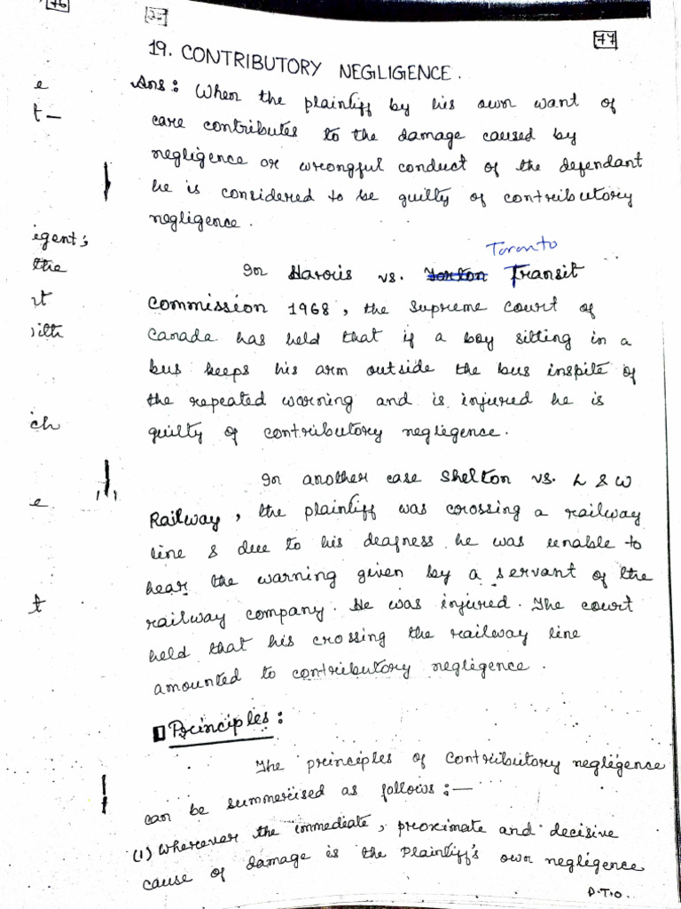 Contributory Negligence | PDF