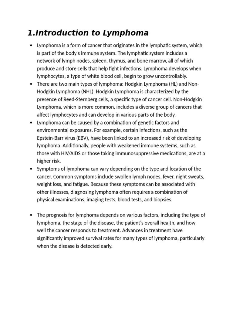 Biology Invesgatory Project | PDF | Lymphatic System | Lymphoma