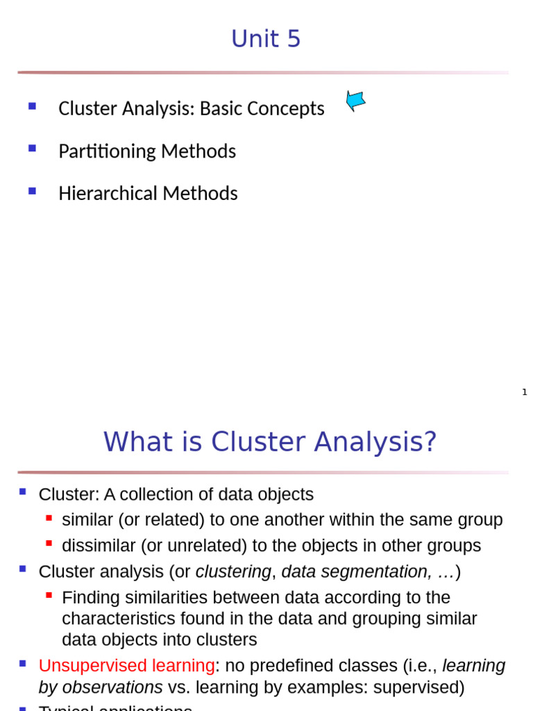 Unit-5-DM | PDF | Cluster Analysis | Data Mining