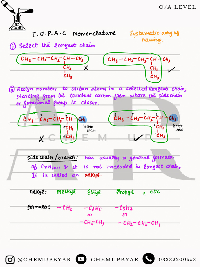 IUPAC Naming | PDF | Methyl Group | Carbon Compounds
