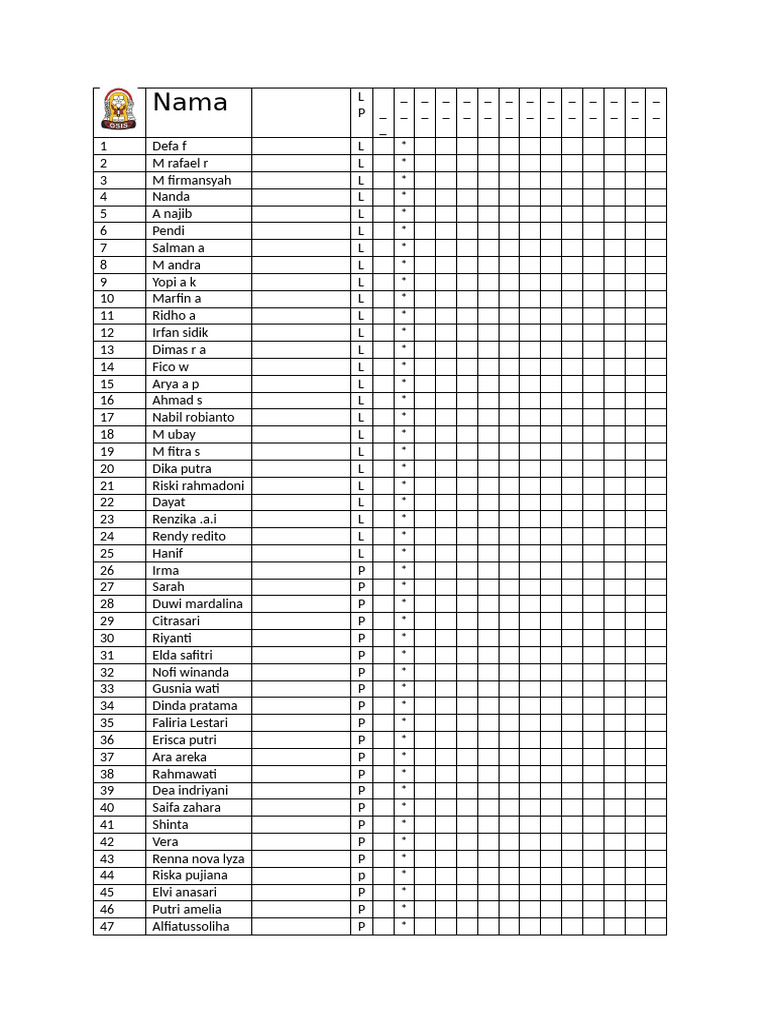Absen Osis | PDF