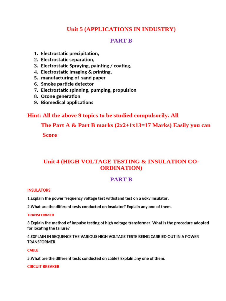 HVE-3701 - TIPS To SCORE GOOD MARKS | PDF | Electrical Breakdown | Voltage