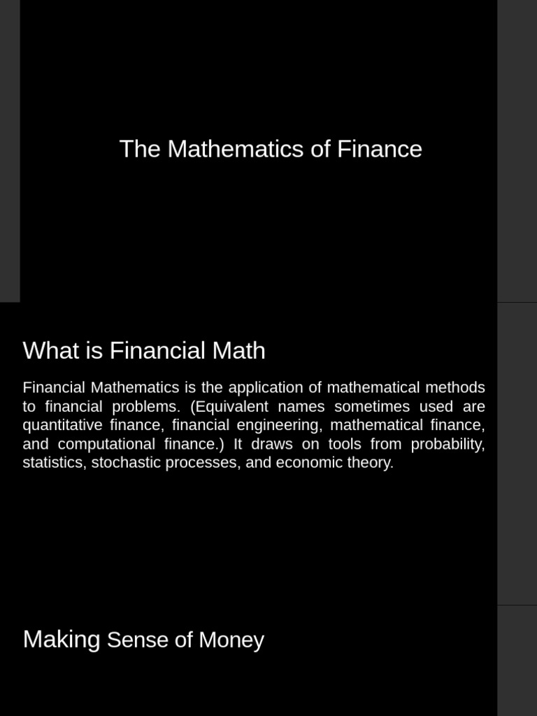 Financial Mathematics Explained | PDF | Interest | Credit Card