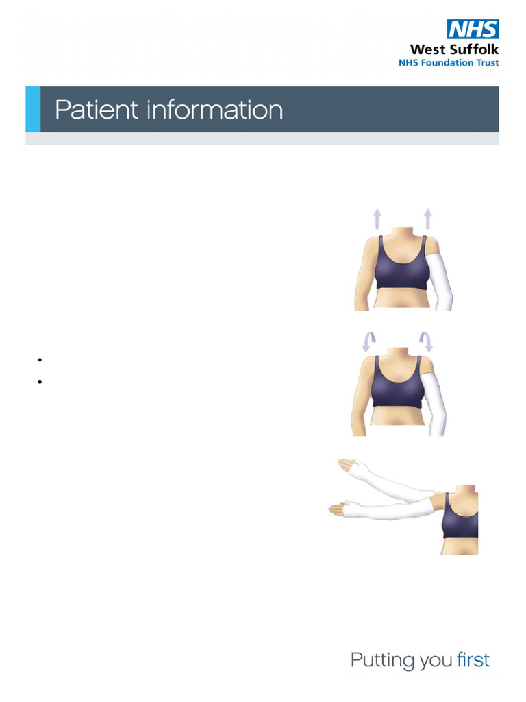 Lymphedema Upper Limb Exercise Guide | PDF | Anatomical Terms Of Motion ...