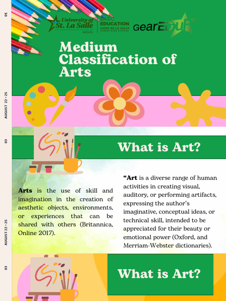 WEEK 2.2 Medium Classification of Arts | PDF | The Arts | Theatre