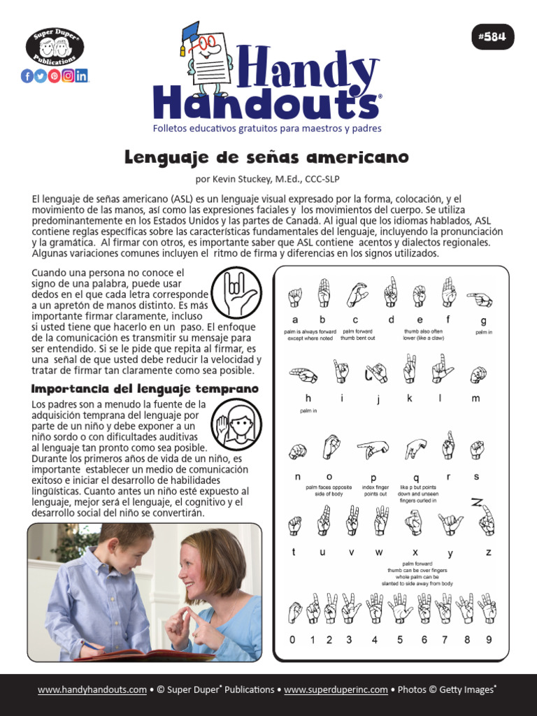 584 American SIgn Language SPANISH | PDF | lenguaje de signos americano ...