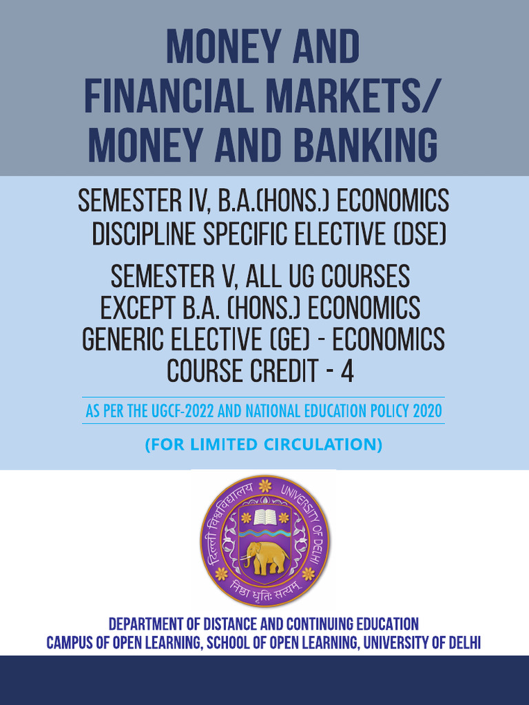 Unit I-IV Money and Banking GE | PDF | Money Supply | Money