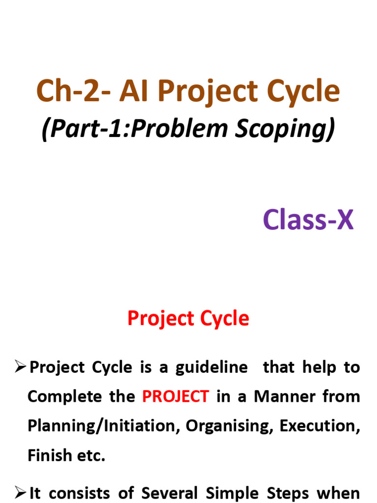 Ch-2-AI Project Cycle: (Part-1:Problem Scoping) | PDF | Artificial Intelligence | Intelligence ...