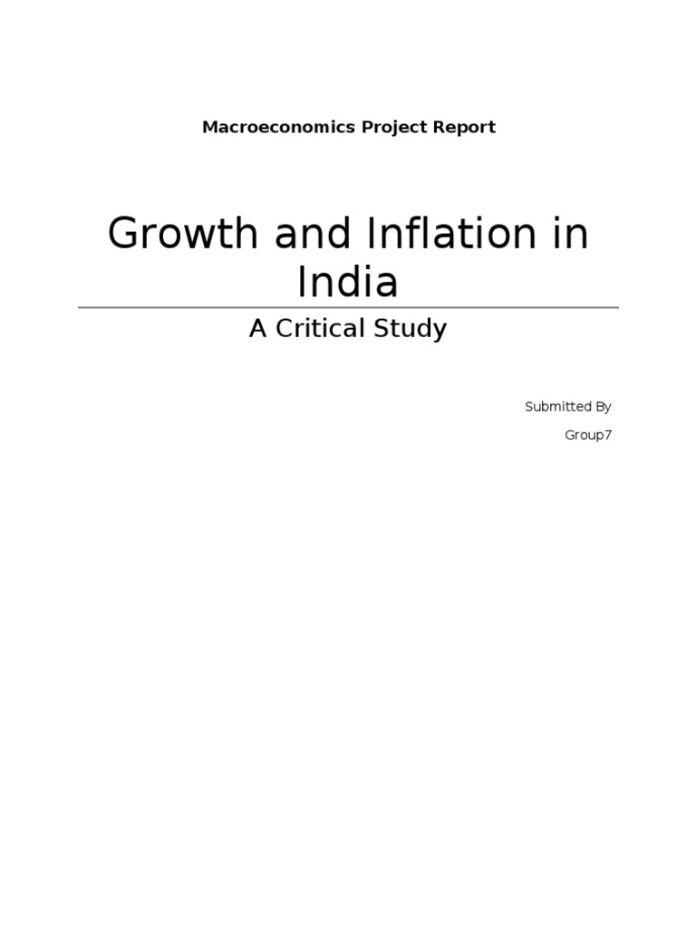 Macro Economics Project Report - Group 7. | PDF | Inflation | Economic ...
