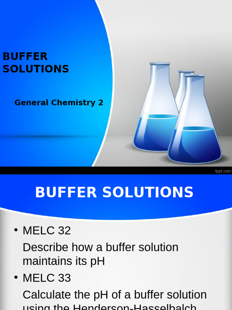 1 MELC 32 33 Buffer Solutions | PDF | Buffer Solution | Acid