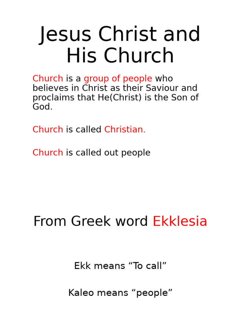 Jesus Christ and His Church | PDF | Religion & Spirituality