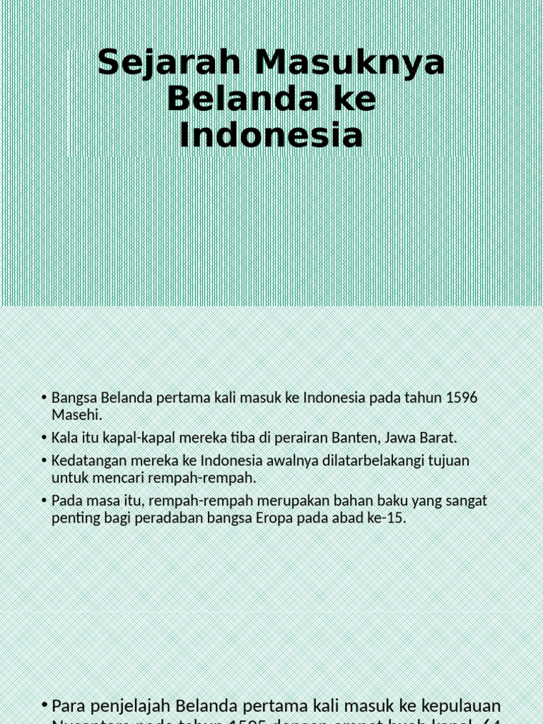 Kedatangan Pertama Belanda di Indonesia | PDF