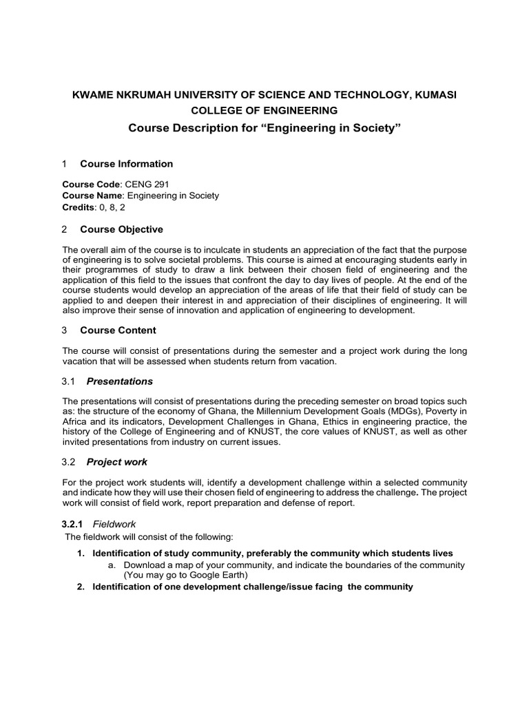 CENG 291 Course Description-2023-2024 | PDF | Engineering