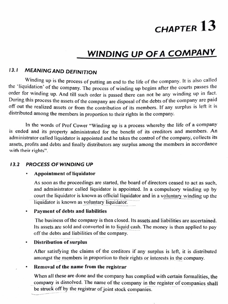 Unit 4 Winding Up | PDF | Liquidation | United Kingdom Insolvency Law