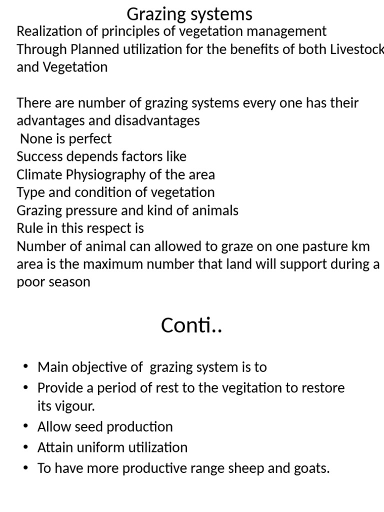 Grazing System Systems | PDF | Grazing | Livestock